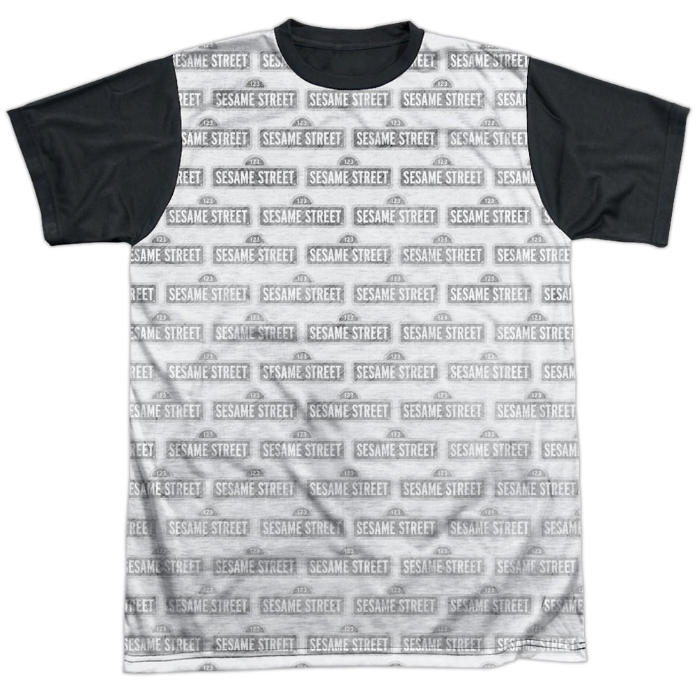 Sesame Street Bw Pattern Unisex Adult Halloween Costume Sublimated T ...