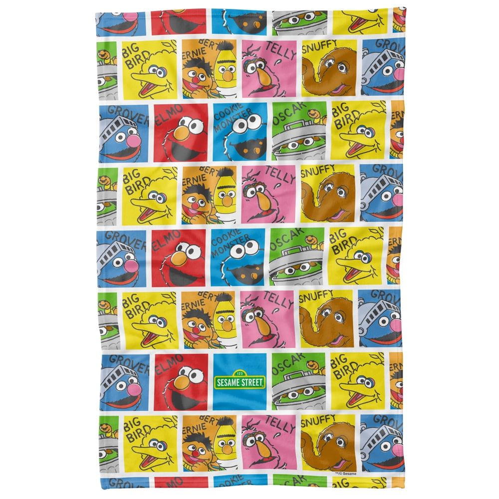 Sesame Street Character Named Blocks Officially Licensed Fleece Blanket ...
