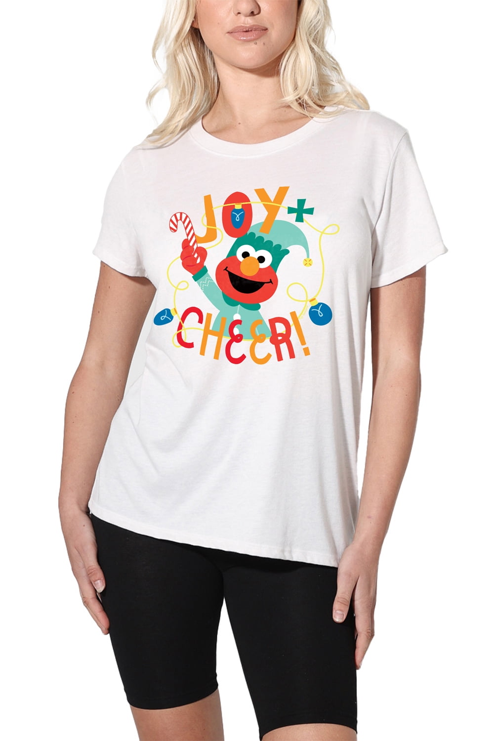 Sesame Street Christmas Joy And Cheer With Elmo Women's Loose T-Shirt ...