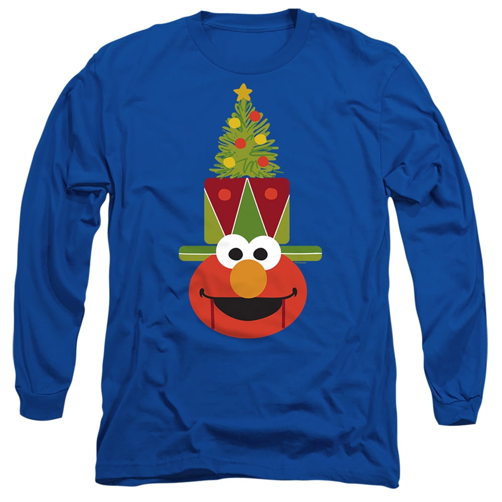 Sesame Street Christmas Nutcracker Elmo Unisex Adult Long-Sleeve T ...
