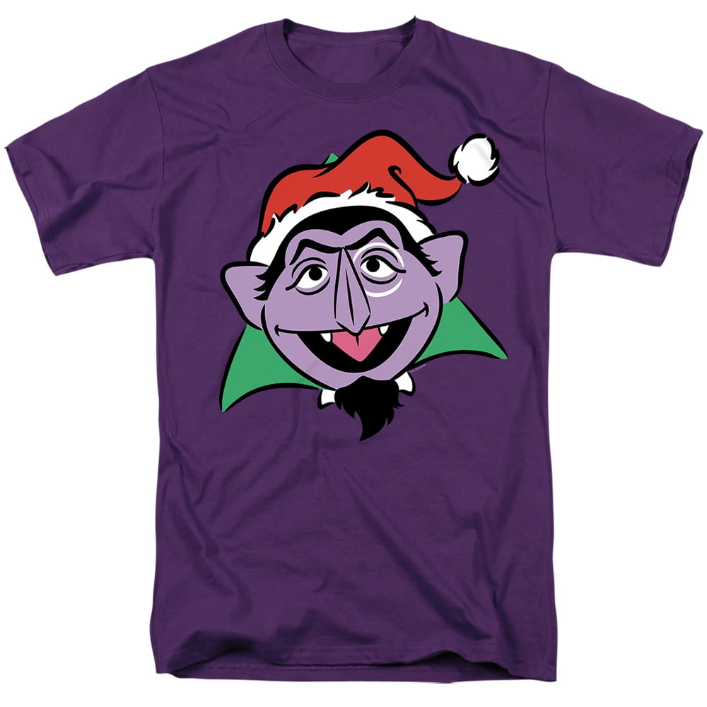Sesame Street Christmas Santa Hat Count Von Count Face Unisex Adult T ...
