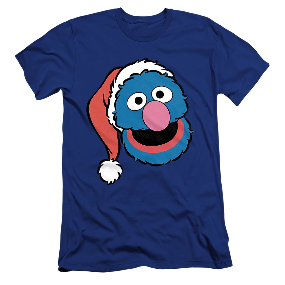 Sesame Street Christmas Santa Hat Grover Face Unisex Adult Canvas Brand ...