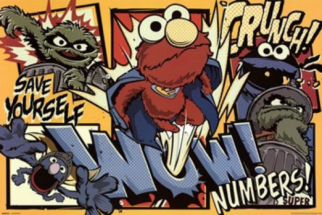 Sesame Street - Comic Laminated Poster (36 x 24) - Walmart.com