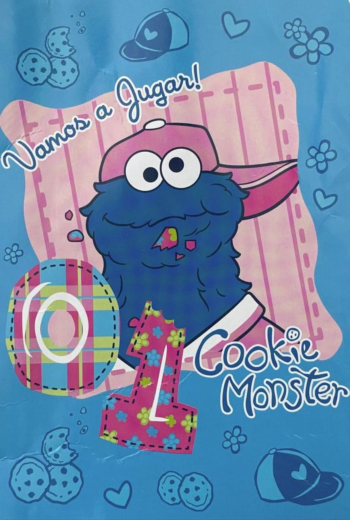 Sesame Street Cookie Monster Plush Twin Blanket - Walmart.com