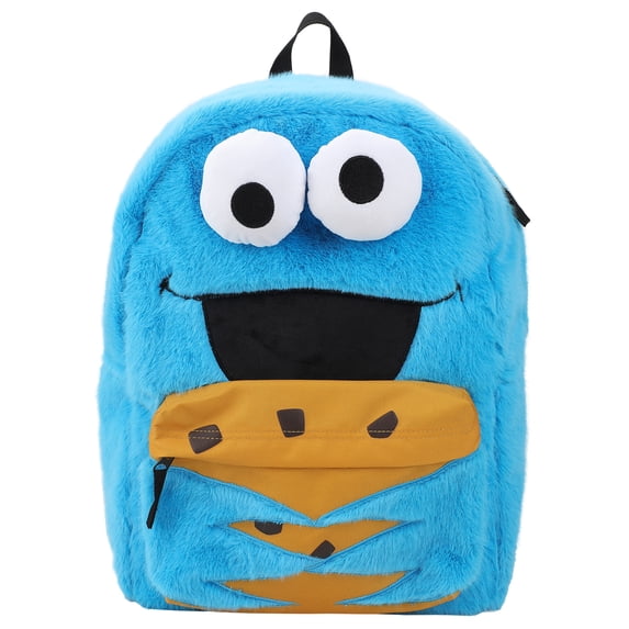 Sesame Street Cookie Monster 17" Blue Backpack - Walmart.com