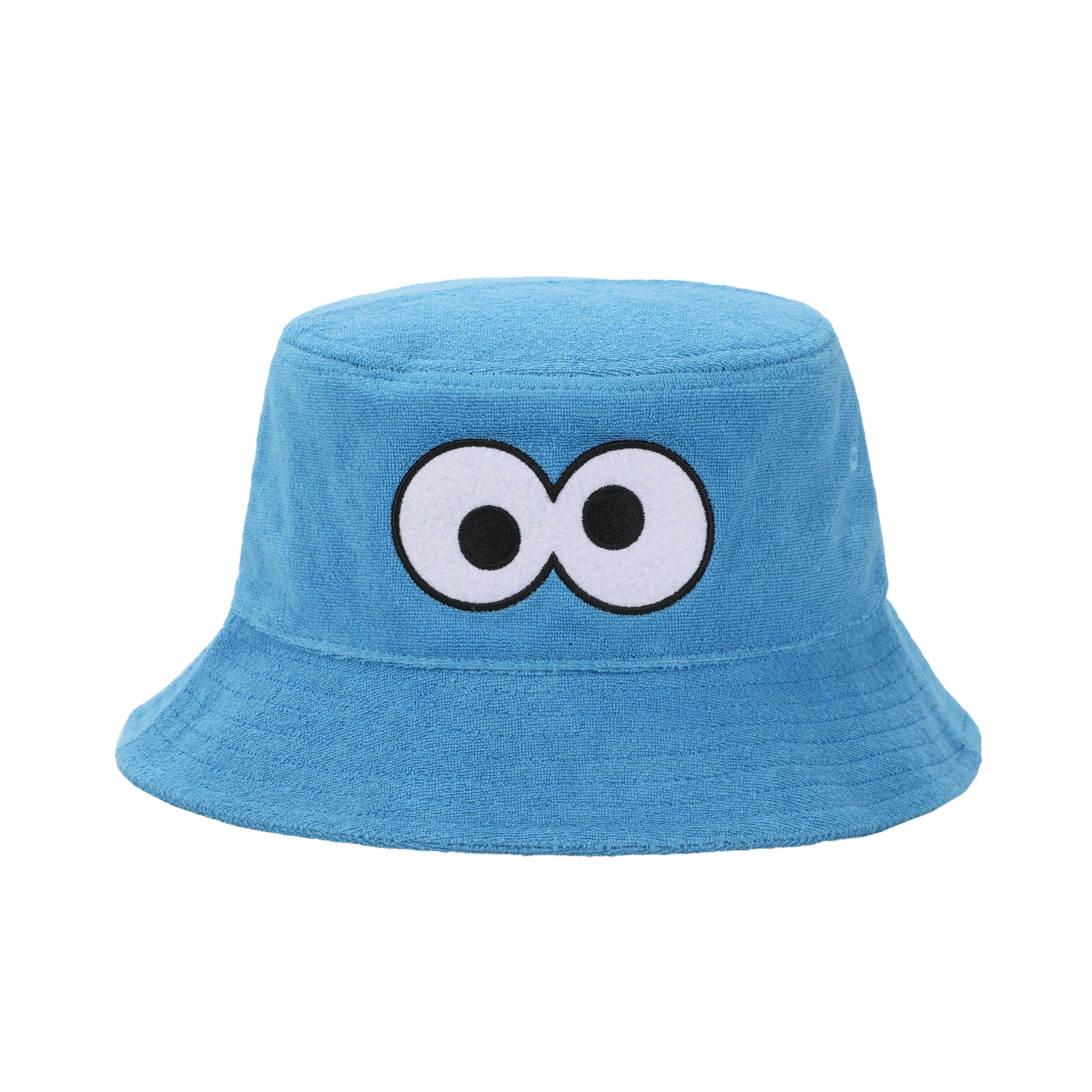 Sesame Street Cookie Monster Big Face Adult Blue Bucket Hat - Walmart.com
