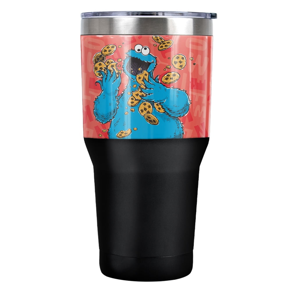 Sesame Street Cookie Monster Character Stainless Steel Tumbler 30 oz ...
