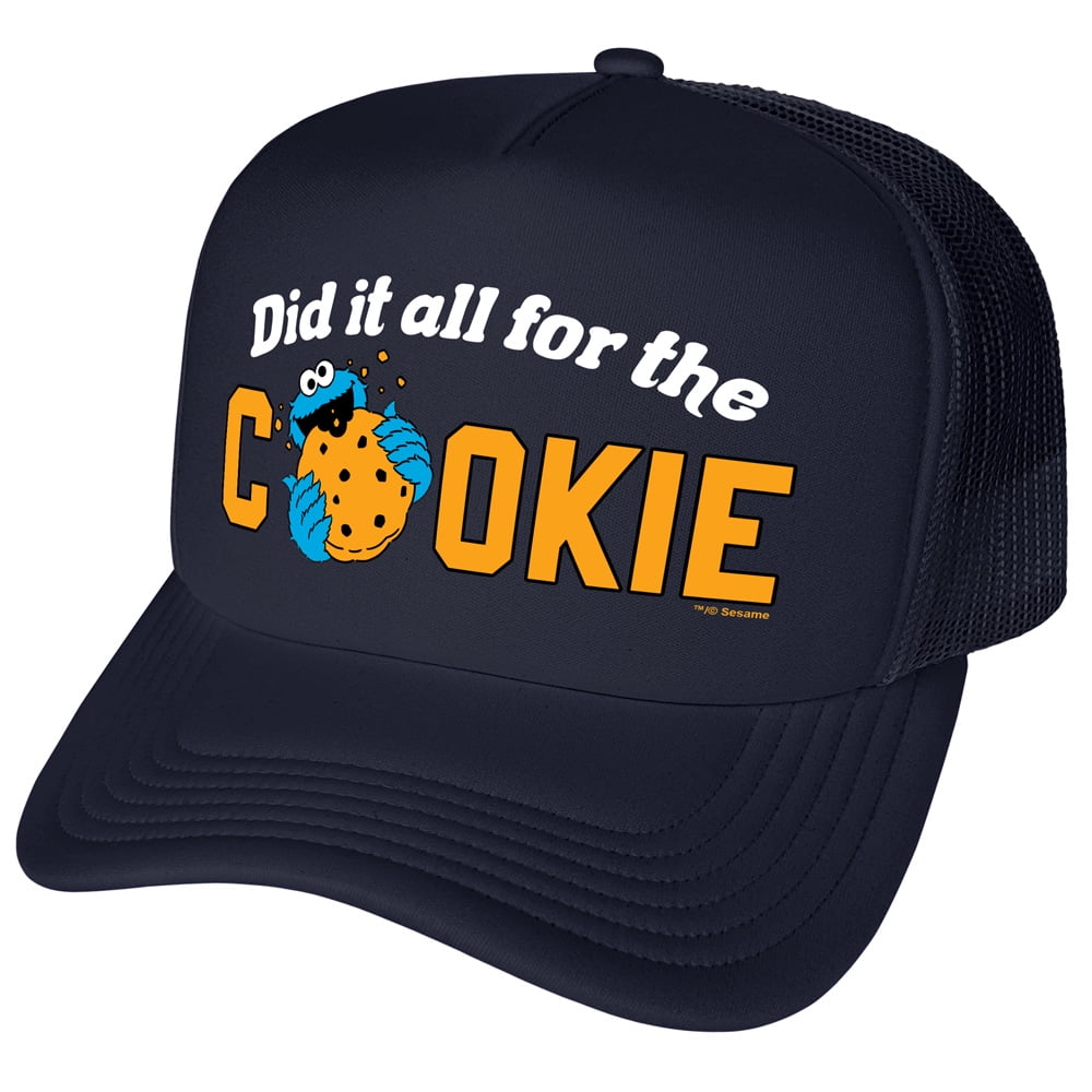 Sesame Street Cookie Monster Did It All For The Cookies Foam Snapback ...