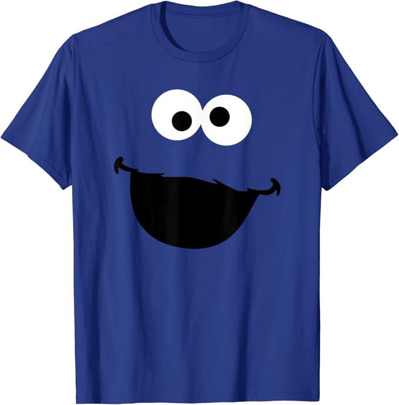 Sesame Street Cookie Monster Face T-Shirt For Men Women, Royal Blue ...