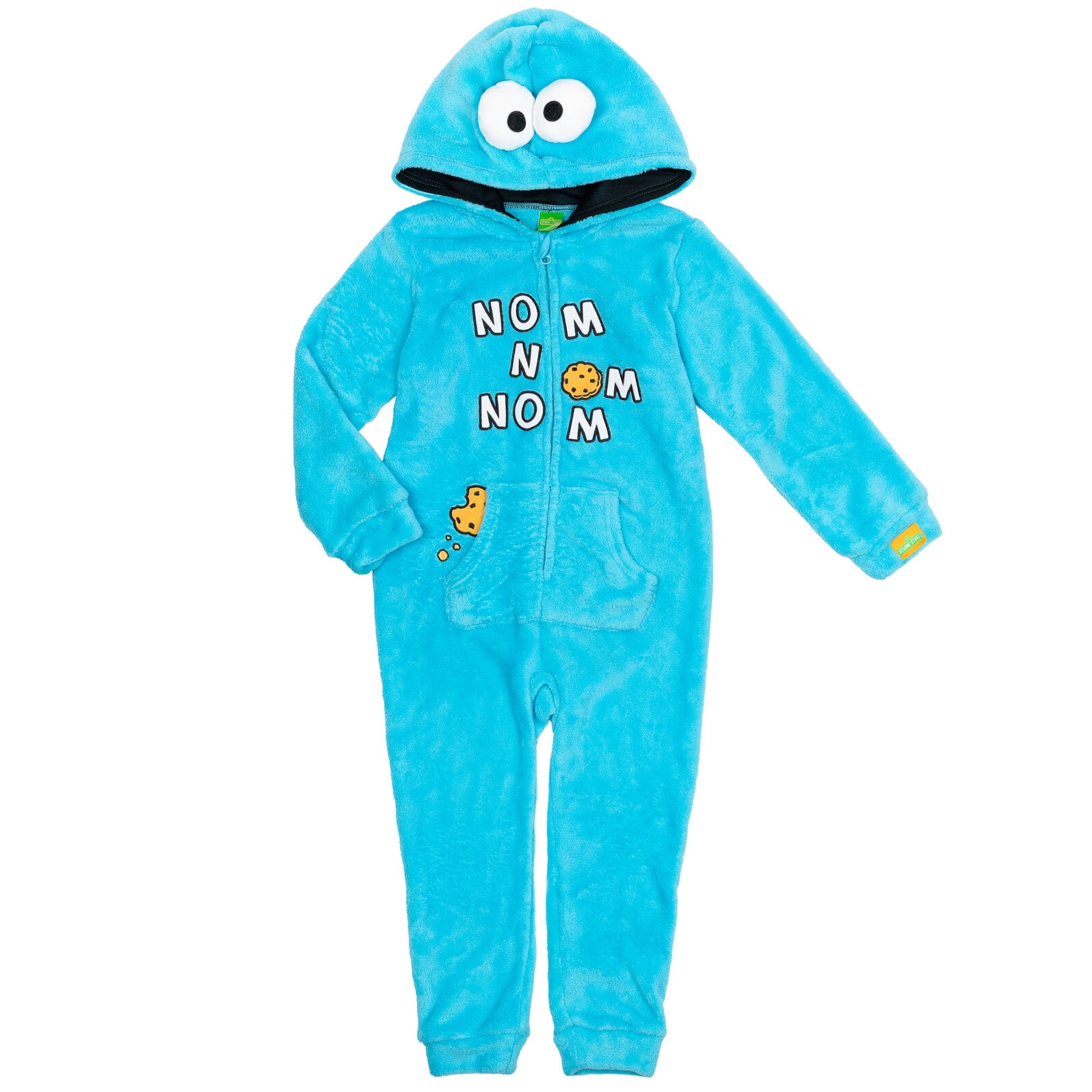 Sesame Street Cookie Monster Infant Baby Boys Zip Up Costume Coverall ...