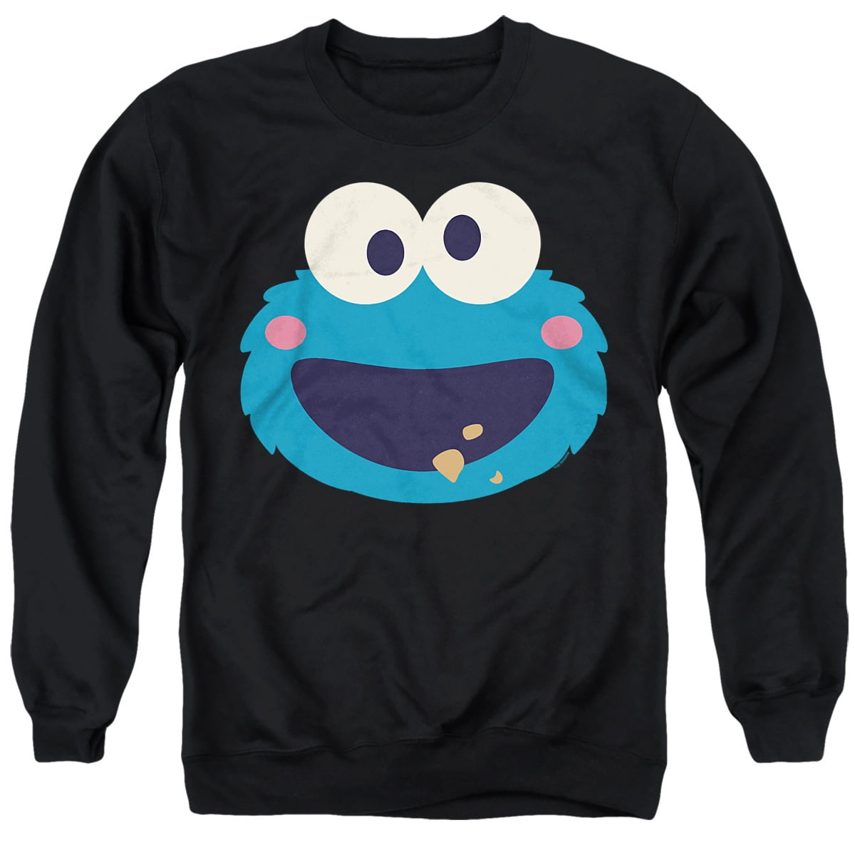 Sesame Street Cookie Monster Kawaii Face Unisex Adult Crewneck ...