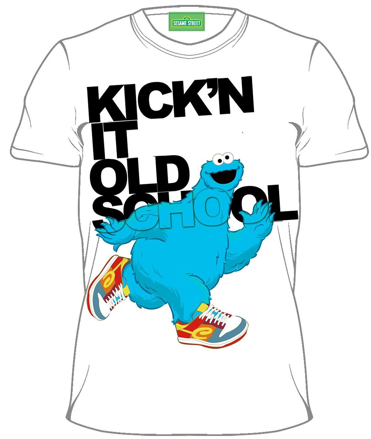 Sesame Street Cookie Monster Kickin It Youth T-Shirt - Walmart.com