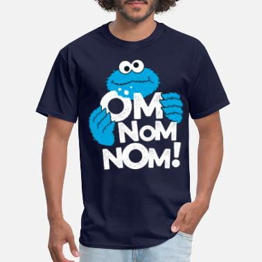 Sesame Street Cookie Monster Om Nom Nom T-Shirt for Men Women - Walmart.com
