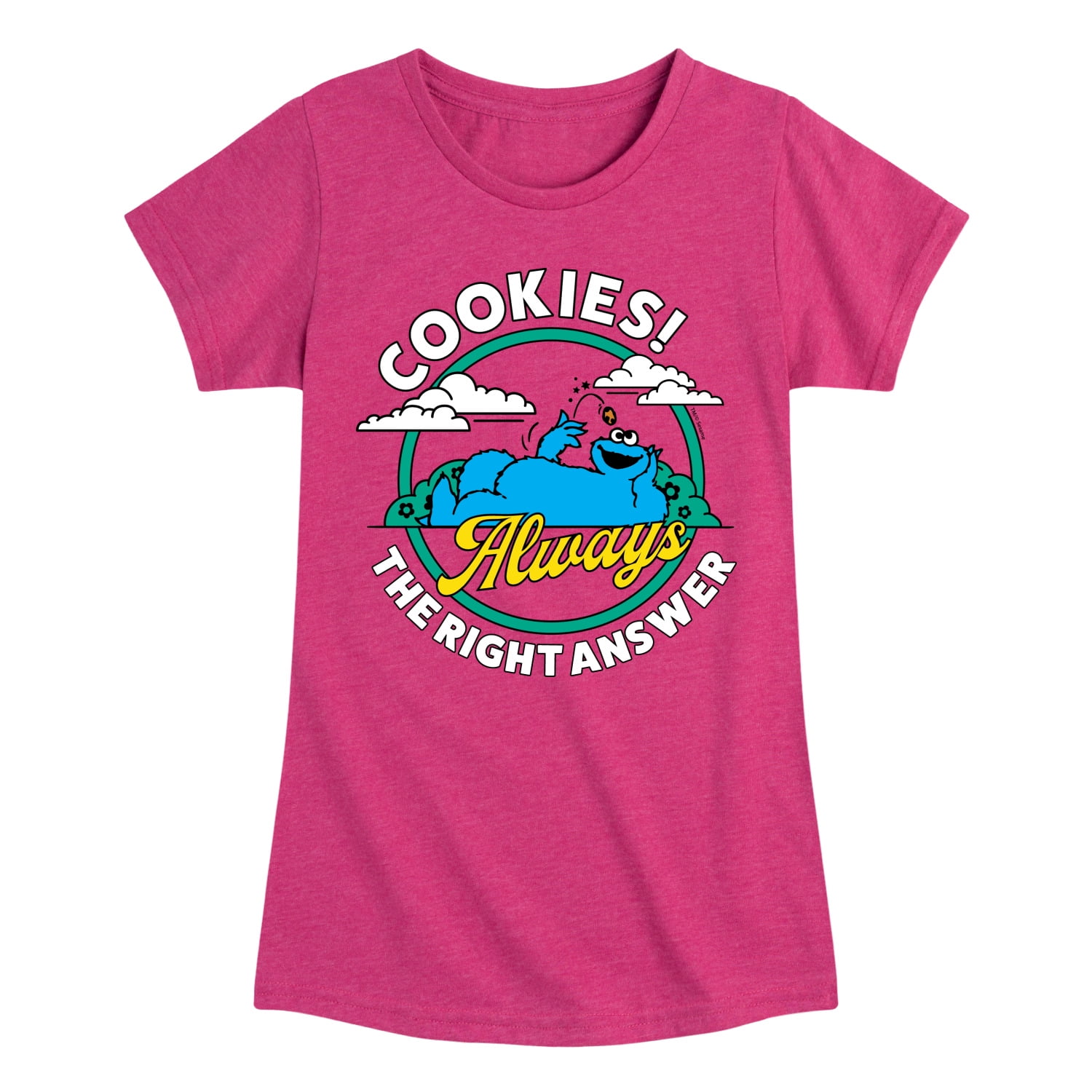 Sesame Street - Cookies Always The Right Answer - Girls Fitted Short ...