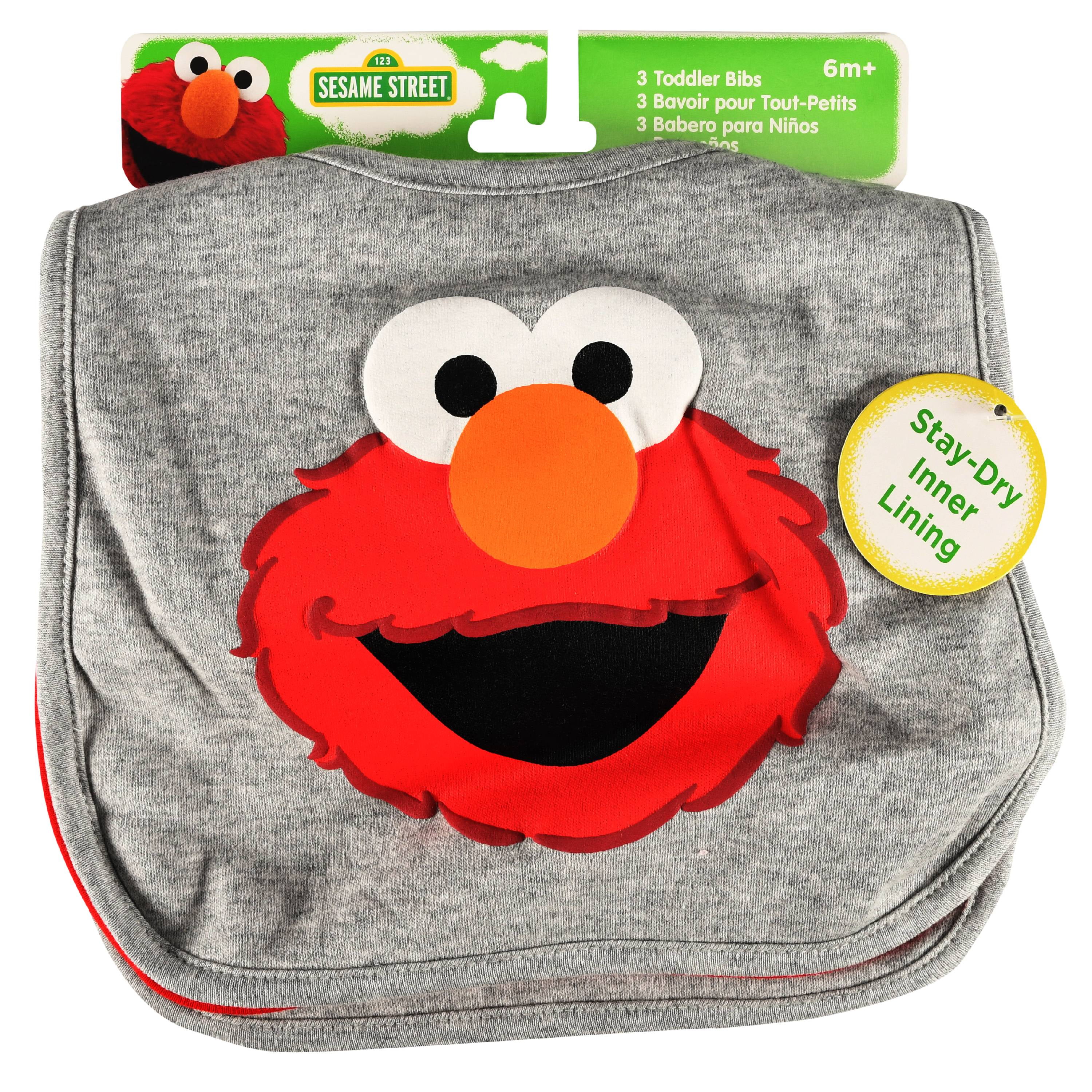 Sesame Street Cotton Feeding Baby Bib, 3 pk, Unisex - Walmart.com