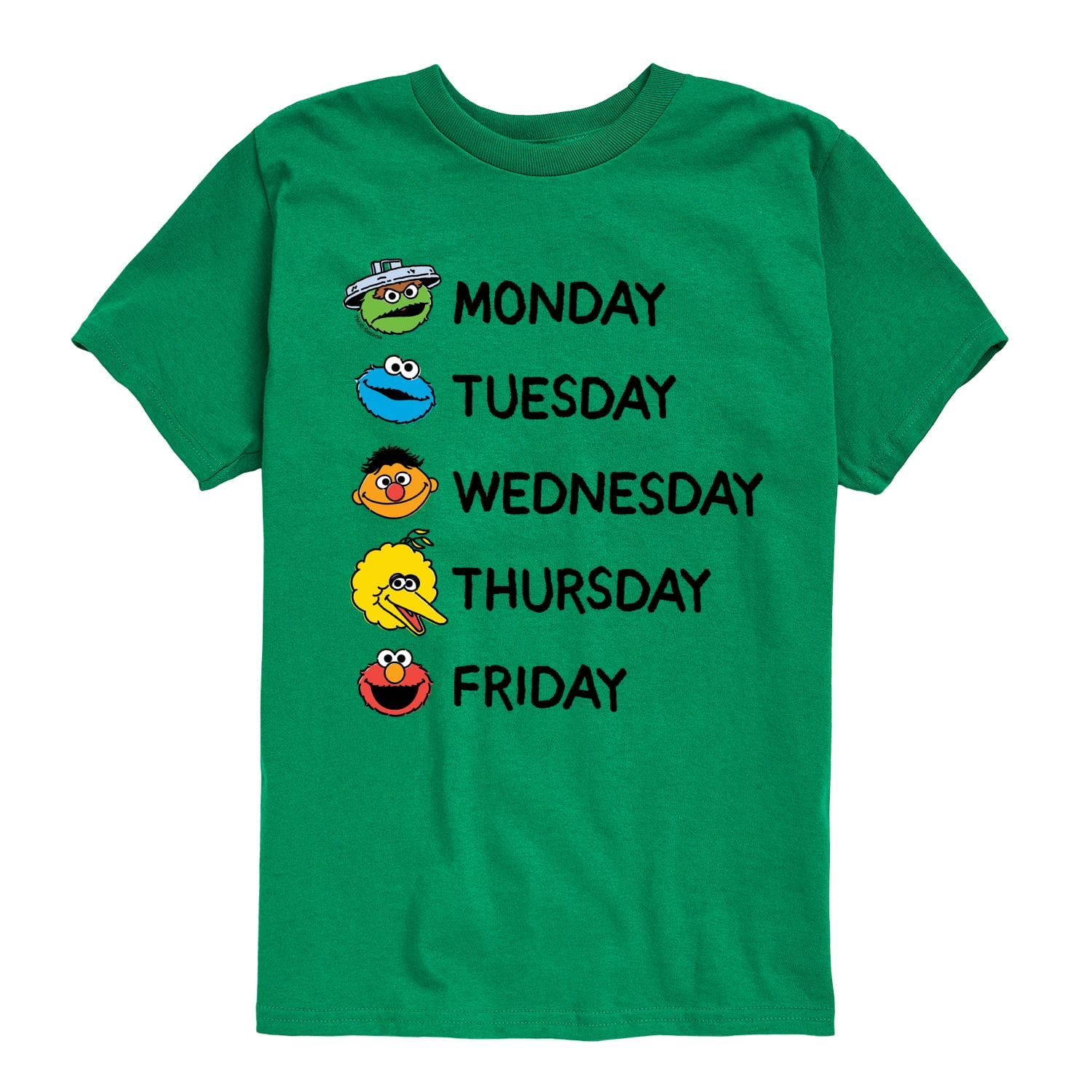 Sesame Street - Days Of The Week - Toddler and Youth Short Sleeve ...