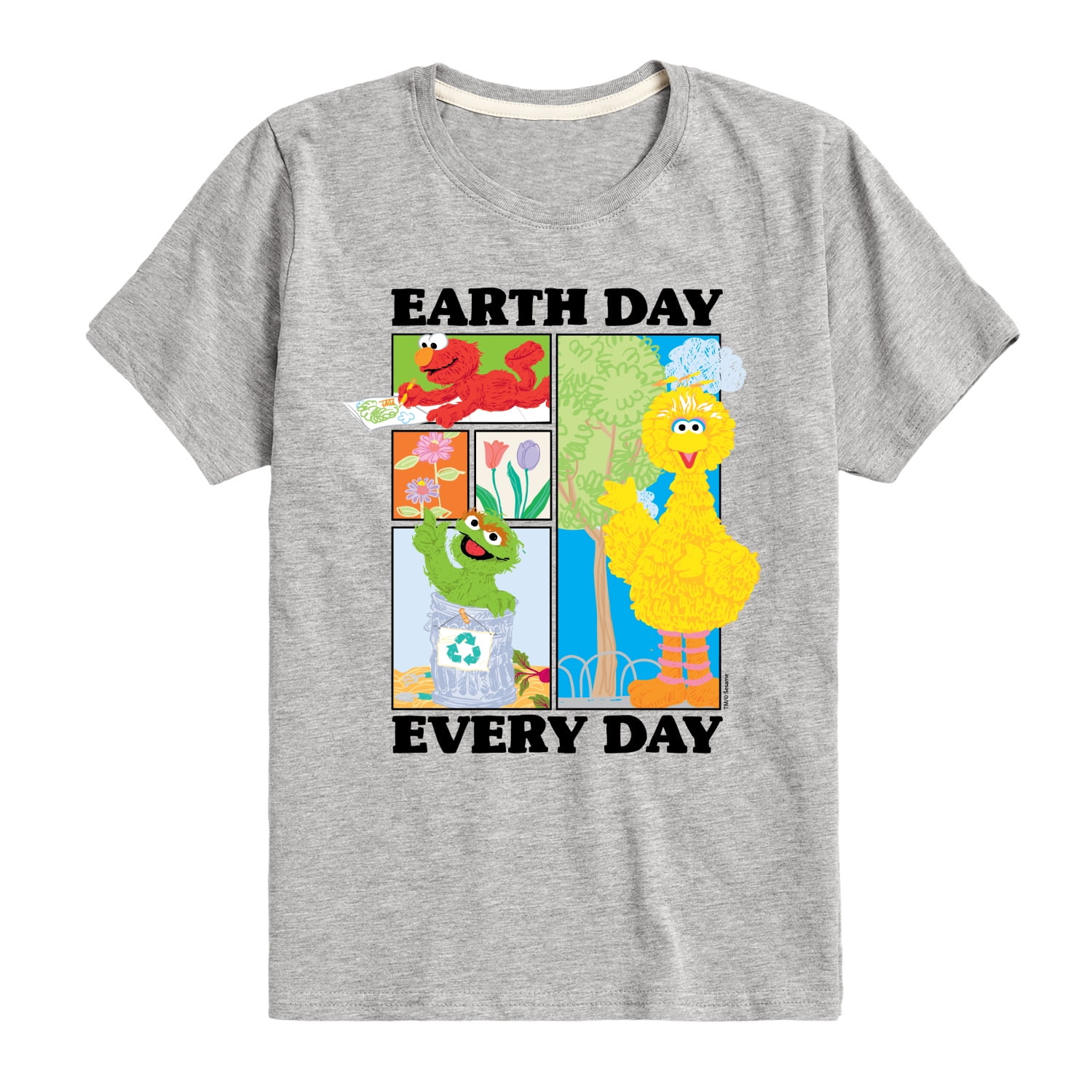 Sesame Street - Earth Day Every Day - Toddler and Youth Short Sleeve ...