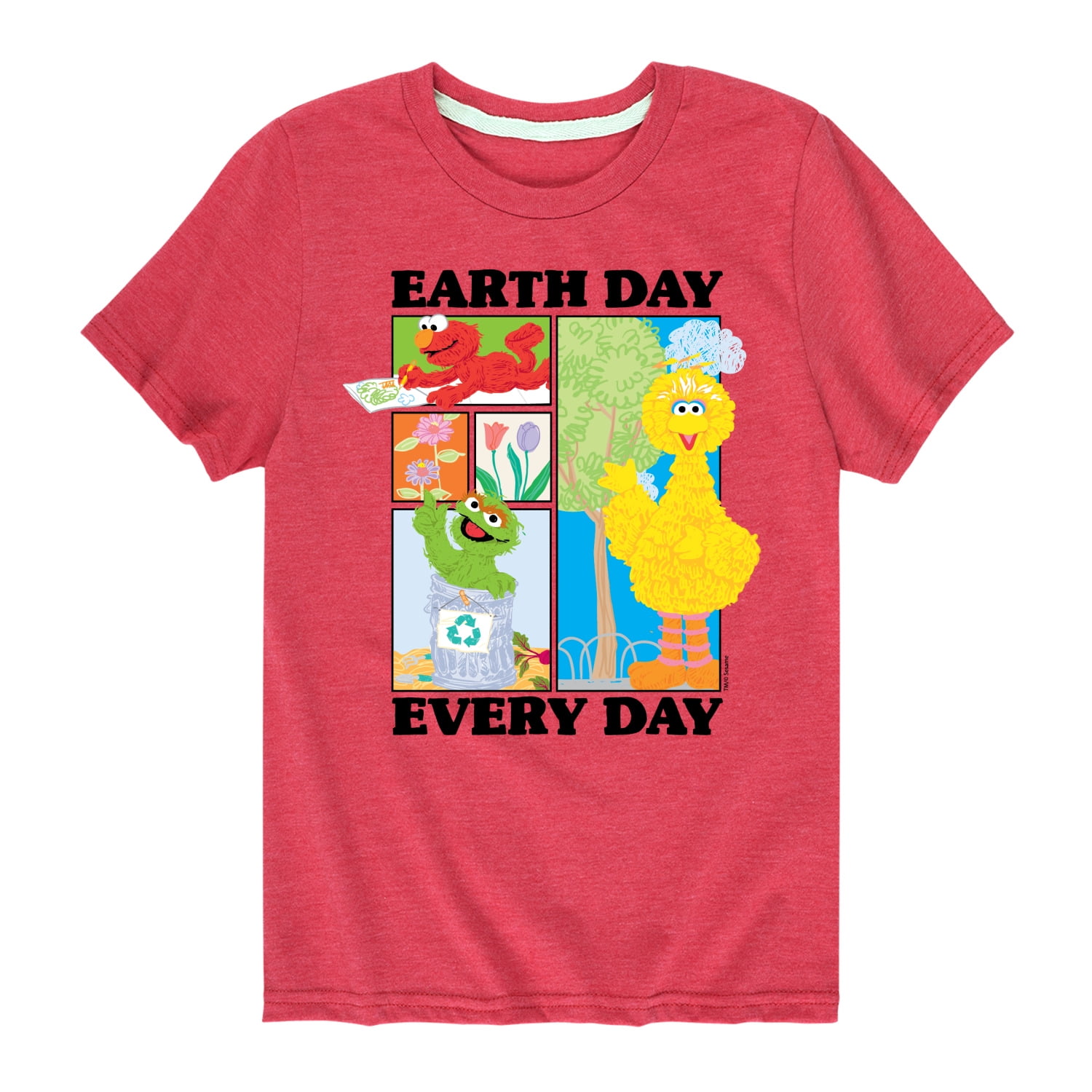 Sesame Street - Earth Day Every Day - Toddler and Youth Short Sleeve ...