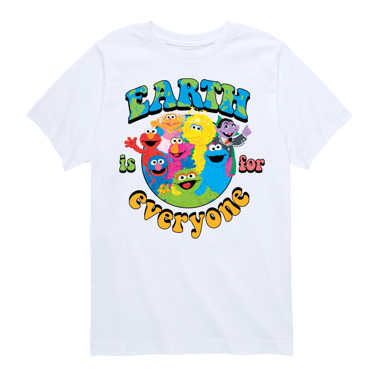 Sesame Street - Earth Is For Everyone - Toddler and Youth Short Sleeve ...