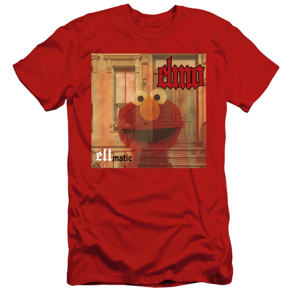 Sesame Street Ellmatic S/S Adult 30/1 T-Shirt Red - Walmart.com