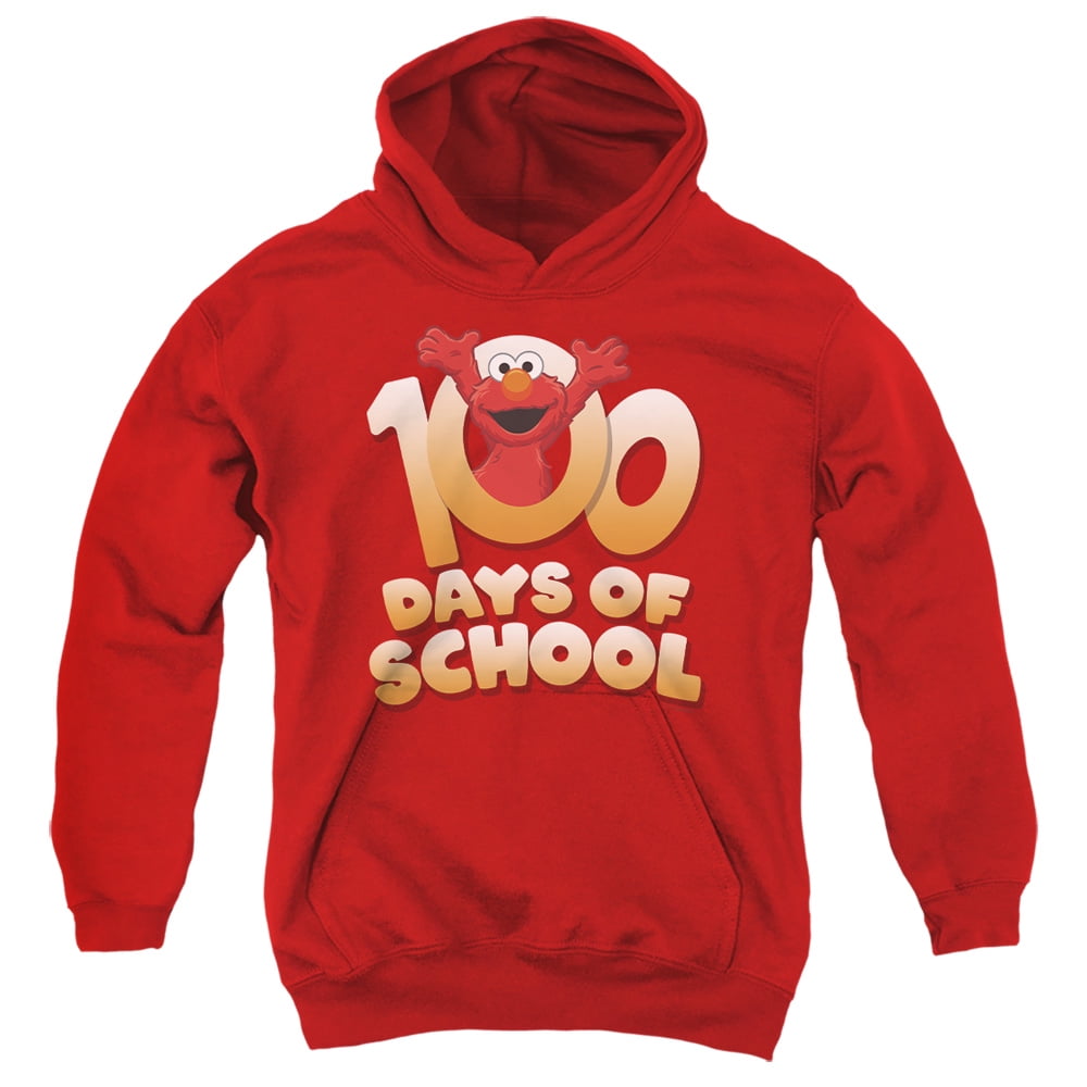 Sesame Street Elmo 100 Days Youth Kids Boy/Girls Pull-Over Hoodie, Red ...