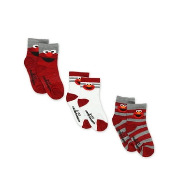 Sesame Street Elmo Cookie Monster Boys Girls Sock Top Slippers (Toddler ...