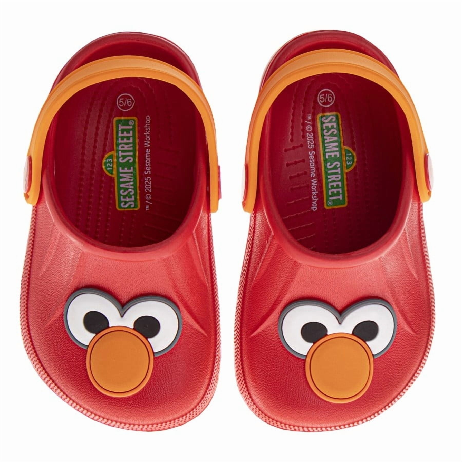Sesame Street Elmo Character Boys' Clogs Dual Size Comfort Closure ...