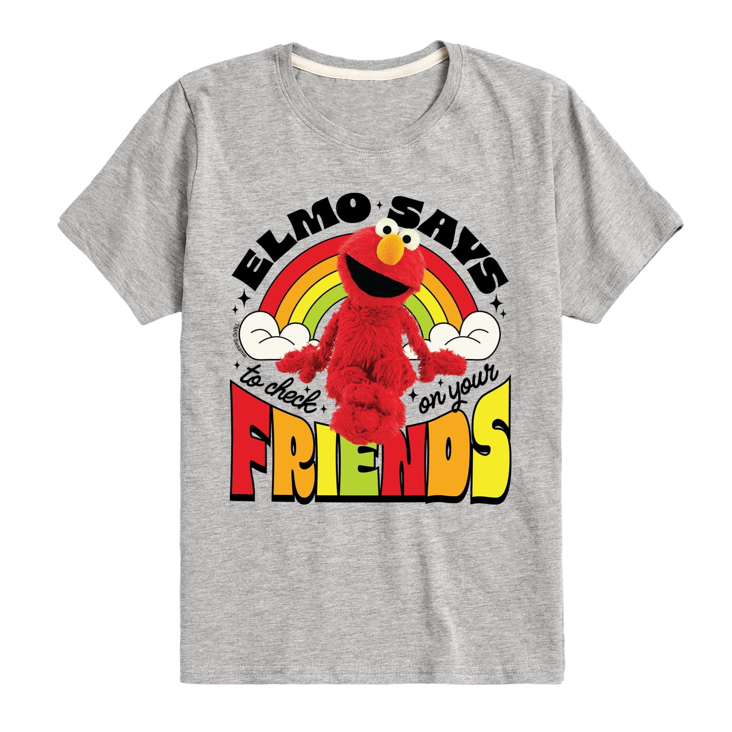 Sesame Street - Elmo Check On Friends - Toddler and Youth Short Sleeve ...