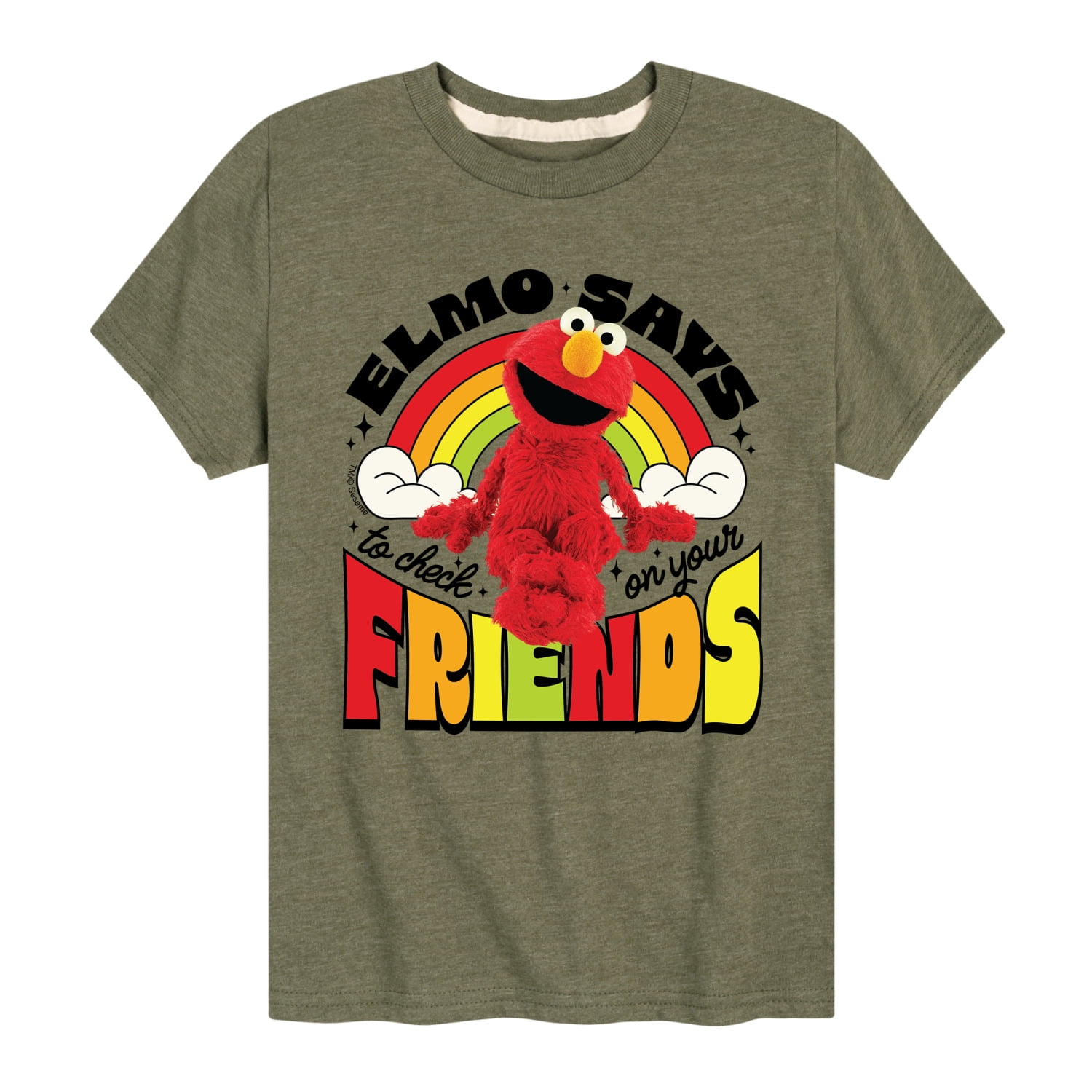 Sesame Street - Elmo Check On Friends - Toddler and Youth Short Sleeve ...