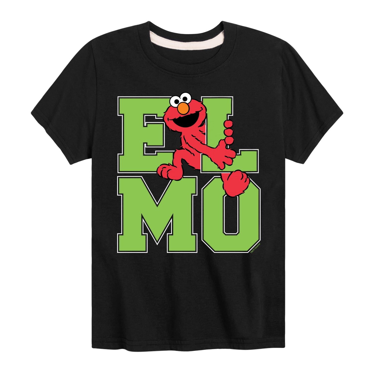 Sesame Street - Elmo Collegiate - Toddler and Youth Short Sleeve ...