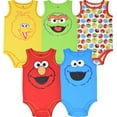Walmart Sesame Street Baby Boys' 5 Pack Romper Outfits - Elmo, Cookie ...