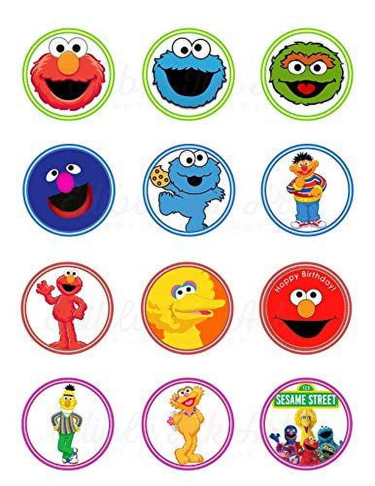 Sesame Street Edible Cupcake Toppers: Elmo, Cookie Monster, Abby, Bert ...