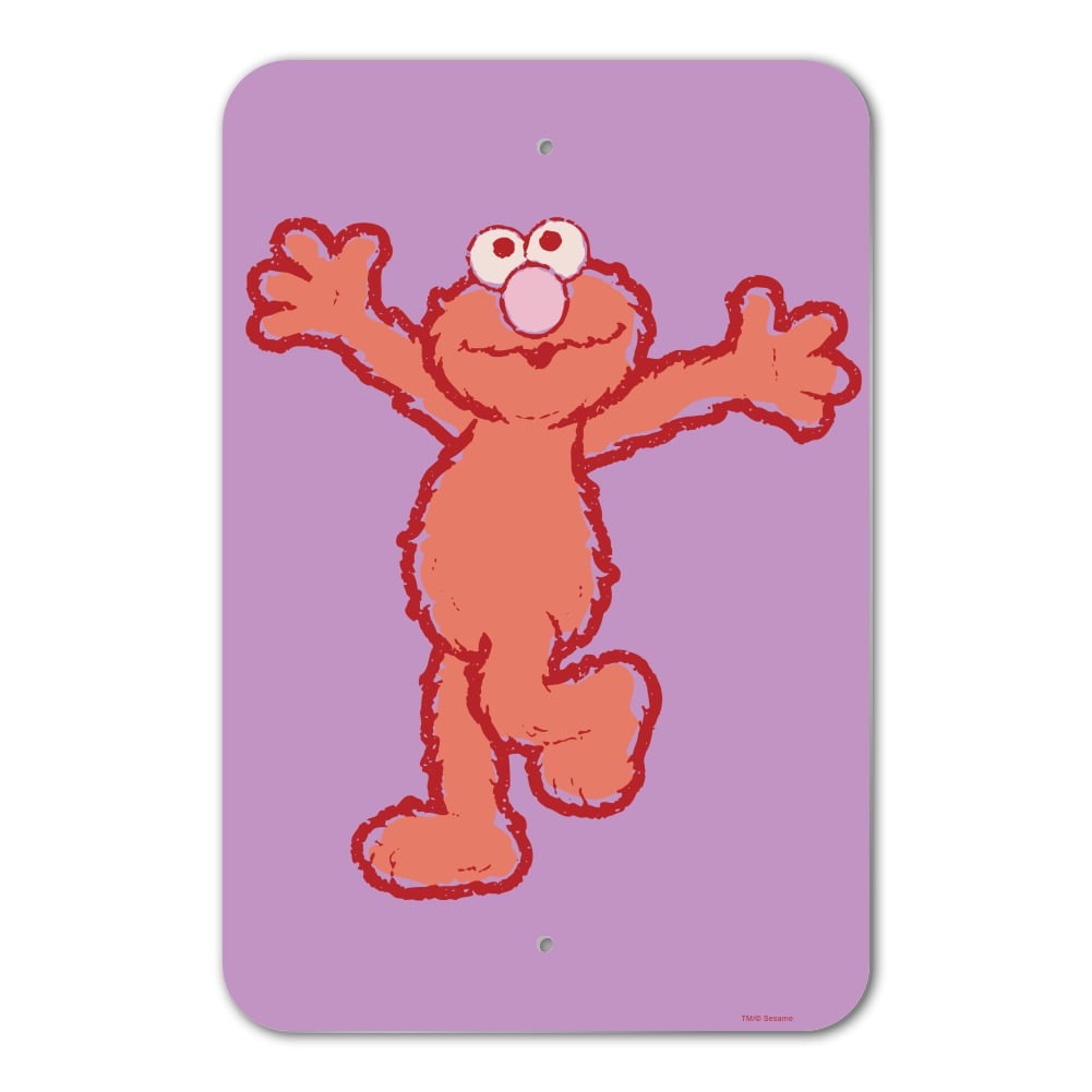 Sesame Street Elmo Distressed Home Business Office Sign - Walmart.com
