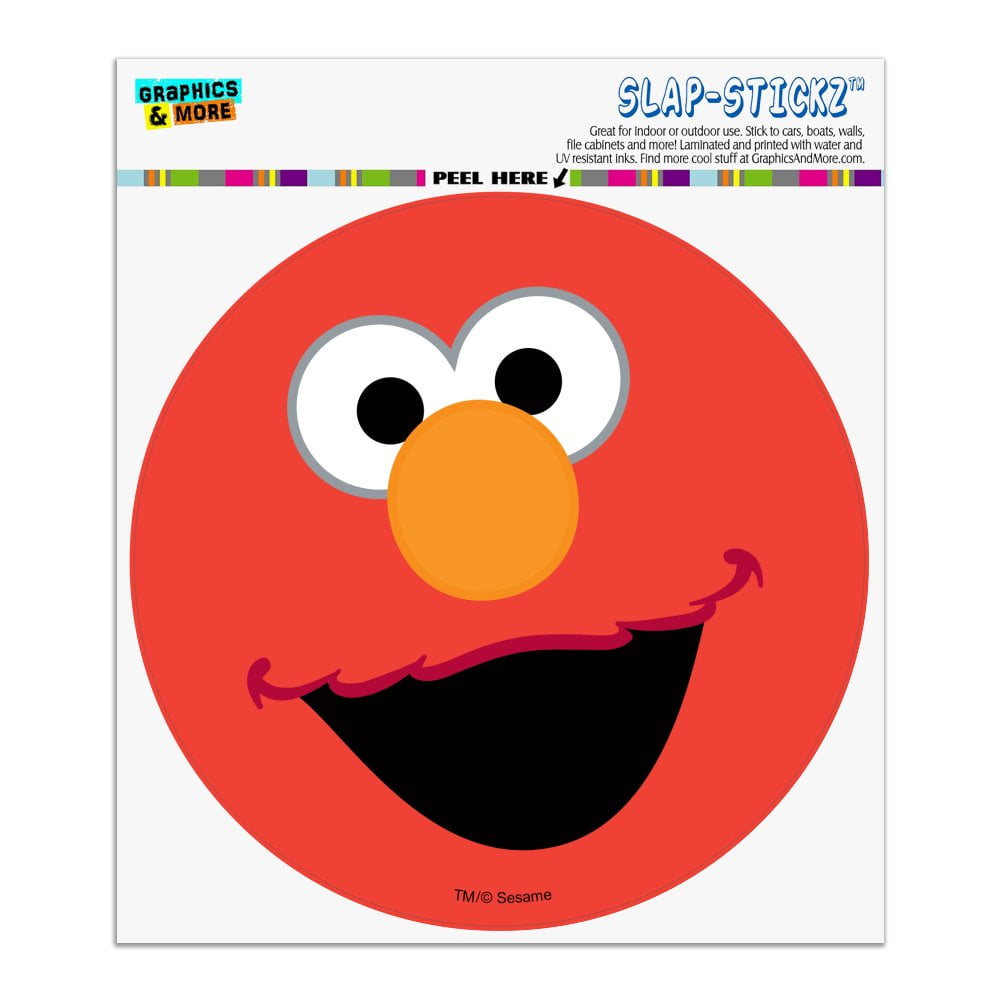 Sesame Street Elmo Face Automotive Car Window Locker Circle Bumper ...