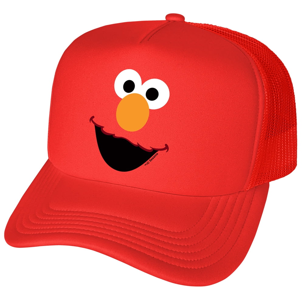 Sesame Street Elmo Face Foam Snapback Trucker Hat - Unisex for Men and ...
