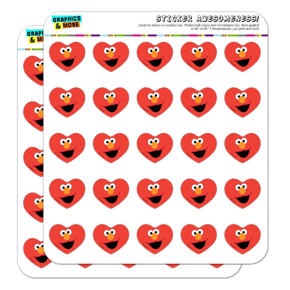 Sesame Street Elmo Face Heart Shaped Planner Calendar Scrapbook Craft ...