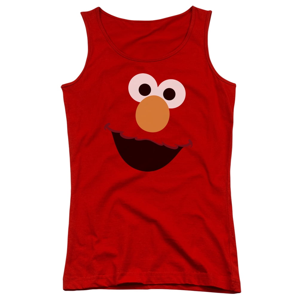Sesame Street Elmo Face Junior Women's Tank Top Red - Walmart.com