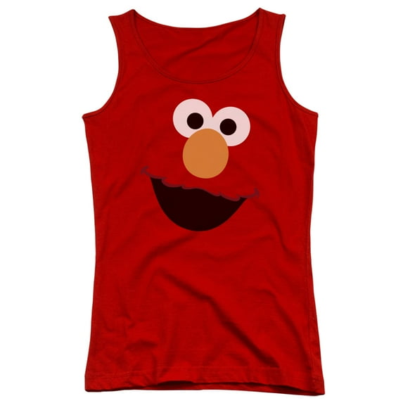 Sesame Street Elmo Face Junior Women's Tank Top Red - Walmart.com