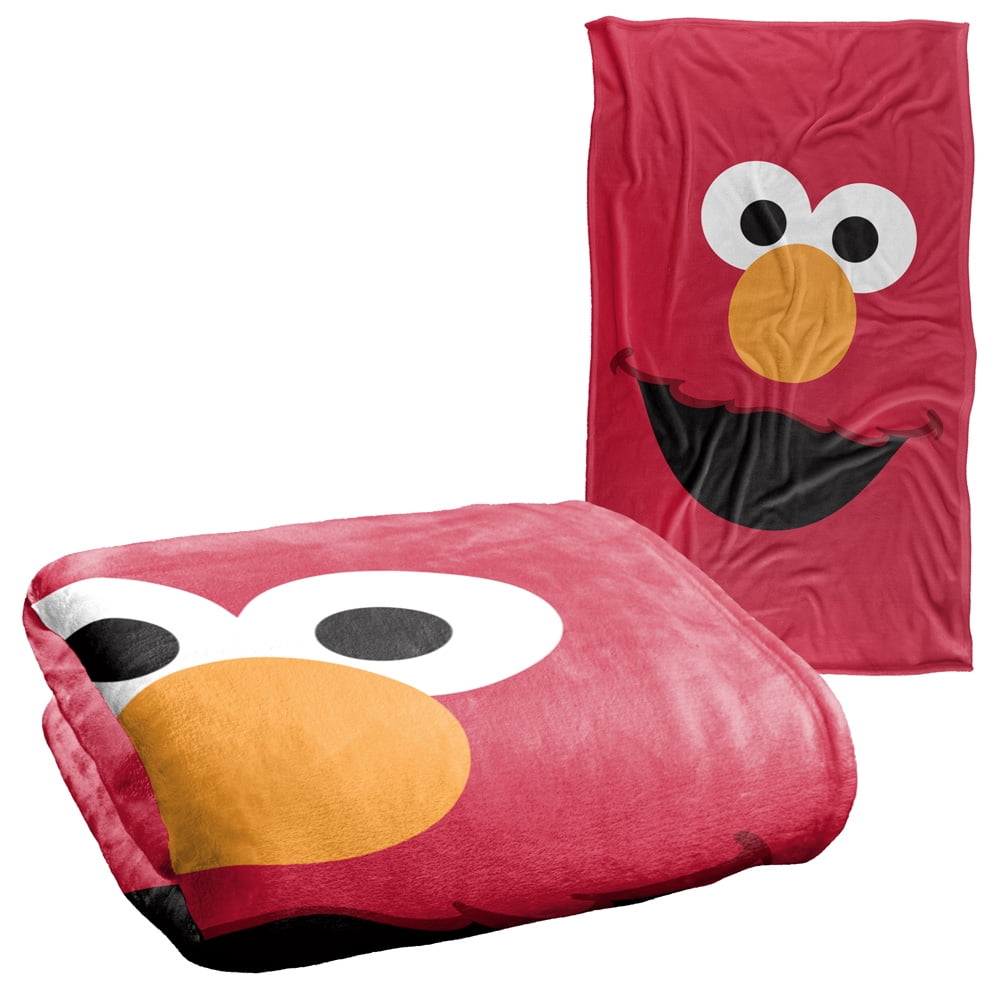 Sesame Street Elmo Face Officially Licensed Silky Touch Super Soft ...