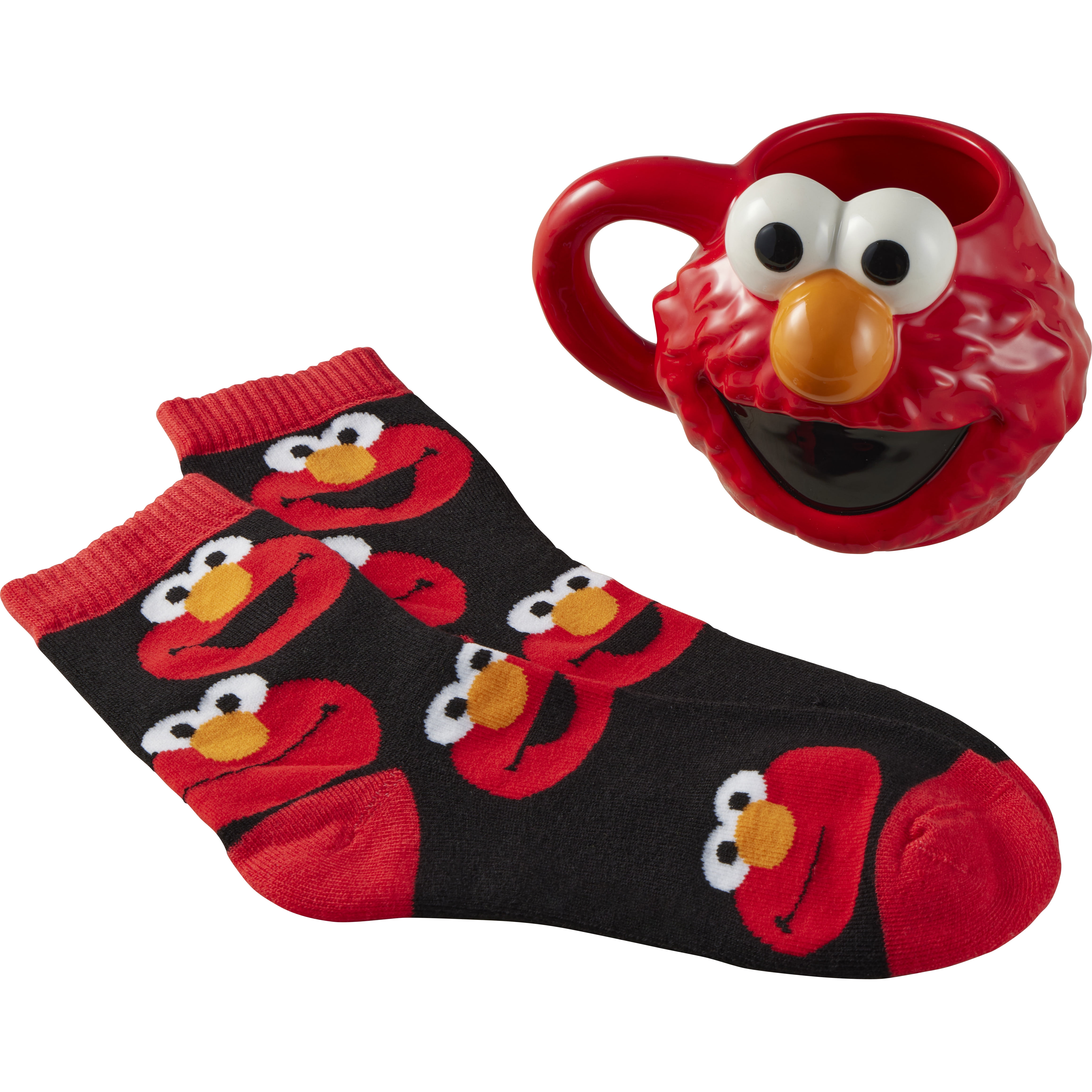 Sesame Street Elmo Face Precious Moments Mug and Matching Socks Set ...