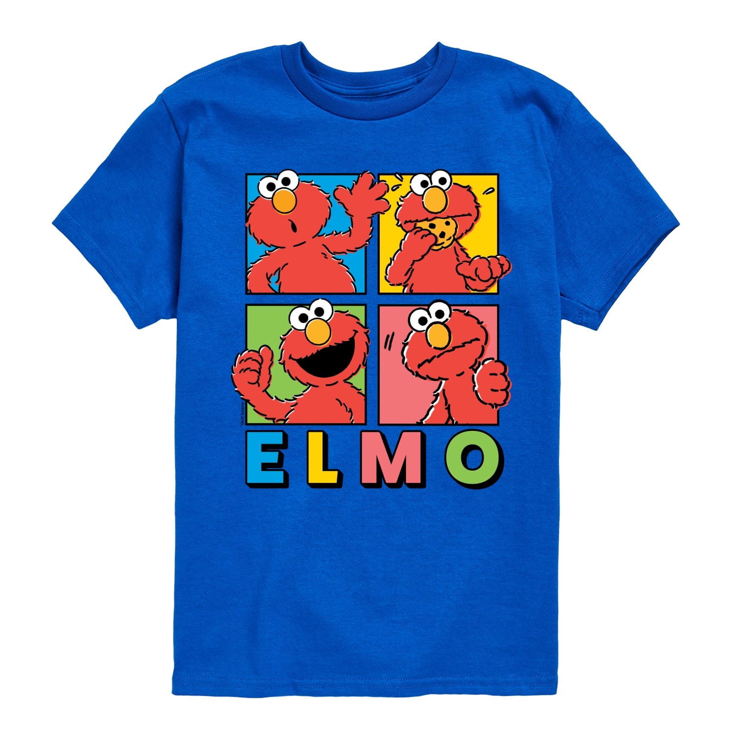 Sesame Street - Elmo Faces - Toddler and Youth Short Sleeve Graphic T ...