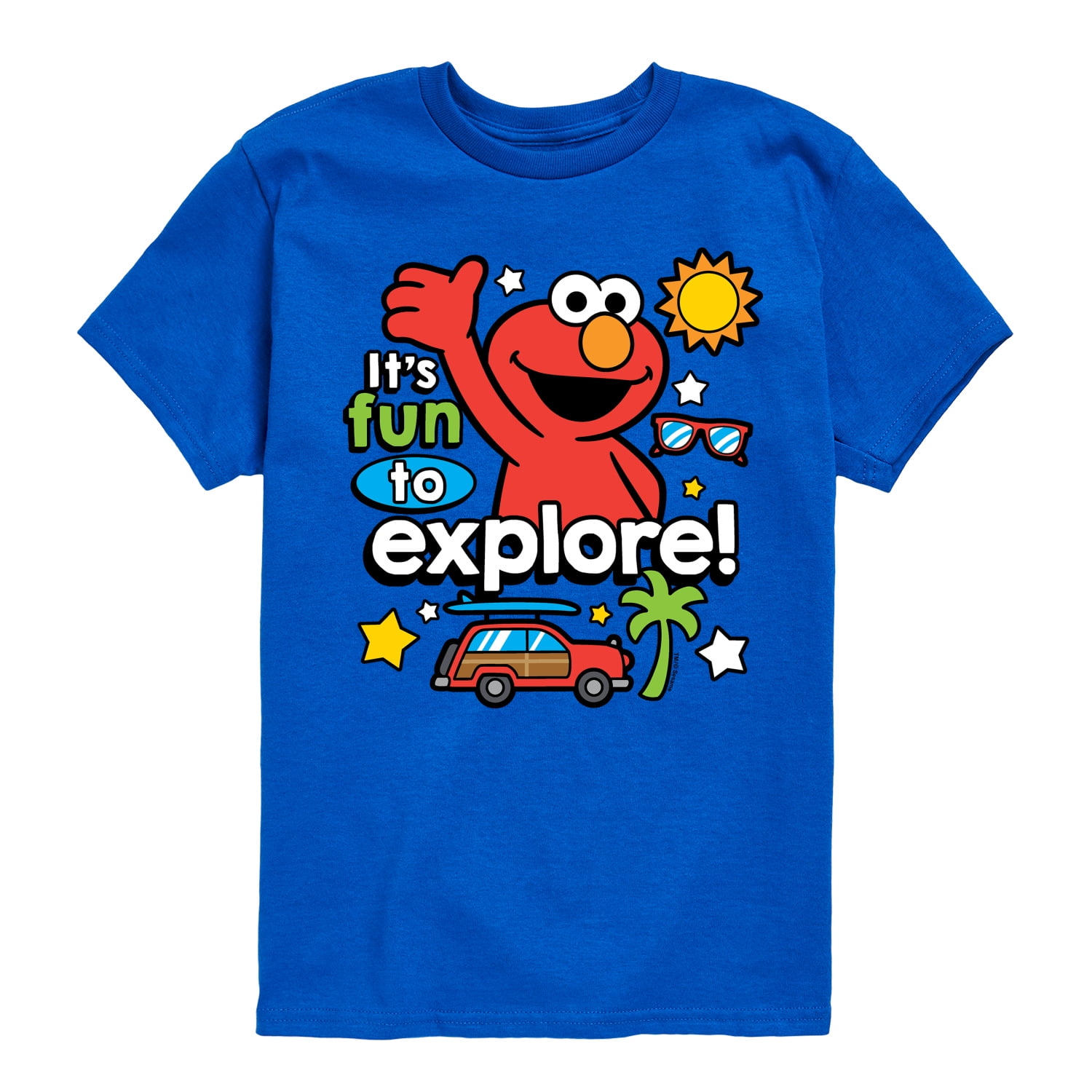 Sesame Street - Elmo Fun To Explore - Toddler and Youth Short Sleeve ...