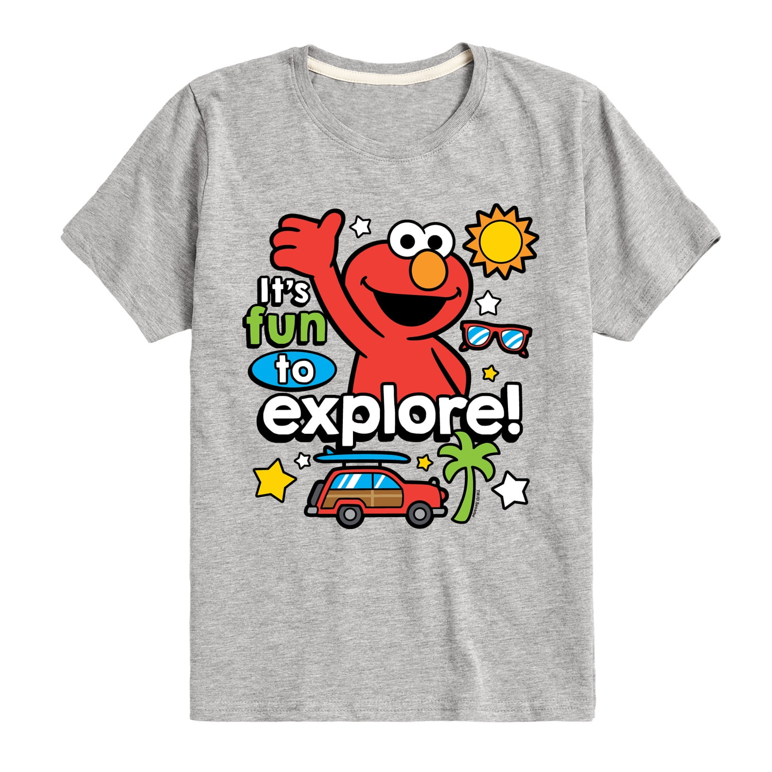 Sesame Street - Elmo Fun To Explore - Toddler and Youth Short Sleeve ...