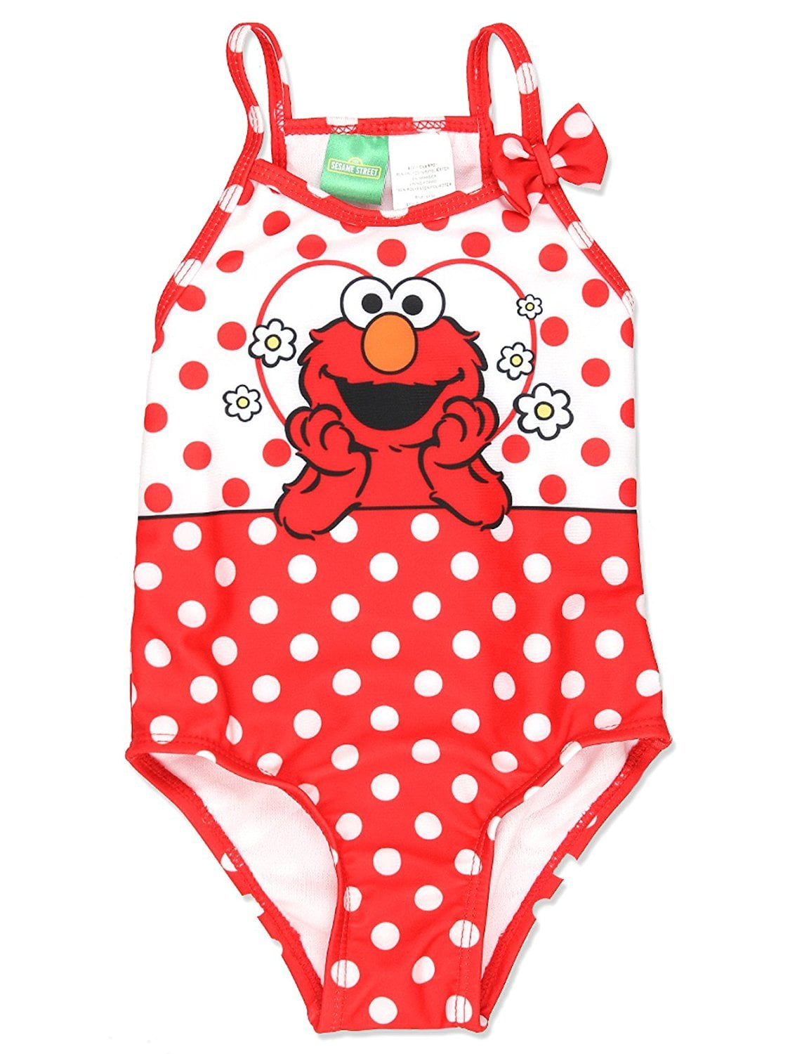 Sesame Street Elmo Girls Swimwear Swimsuit 4T, Red - Walmart.com