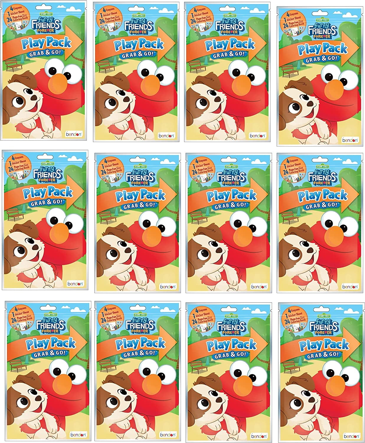 Sesame Street Elmo Grab and Go Play Pack | Party Favors | Decorations ...