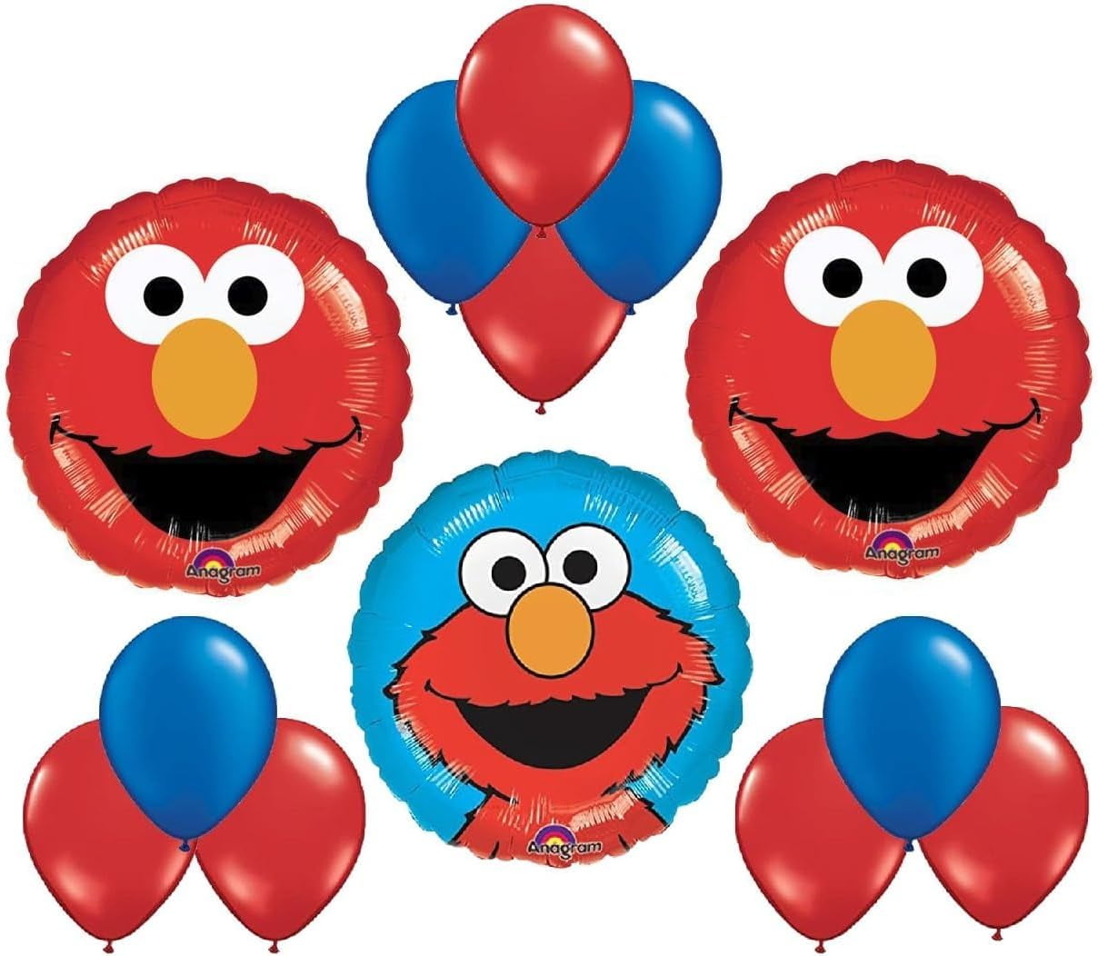 Sesame Street Elmo Happy Birthday Balloon Bouquet 13pc - Walmart.com