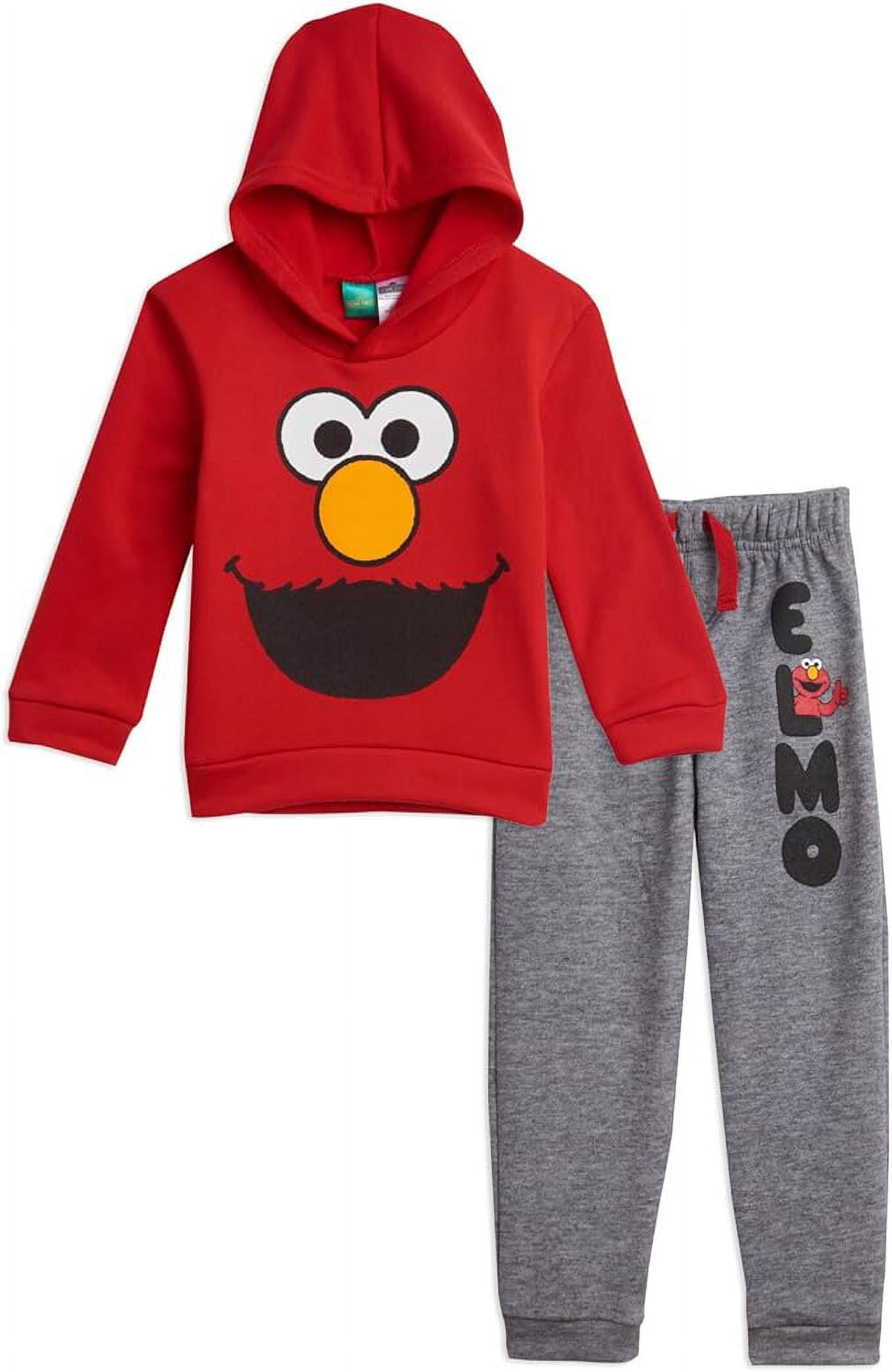 Sesame Street Elmo Hoodie and Pants Set Red/Grey - Walmart.com