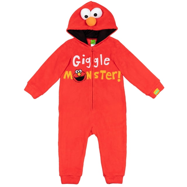 Sesame Street Elmo Infant Baby Boys Zip Up Cosplay Costume Coverall ...