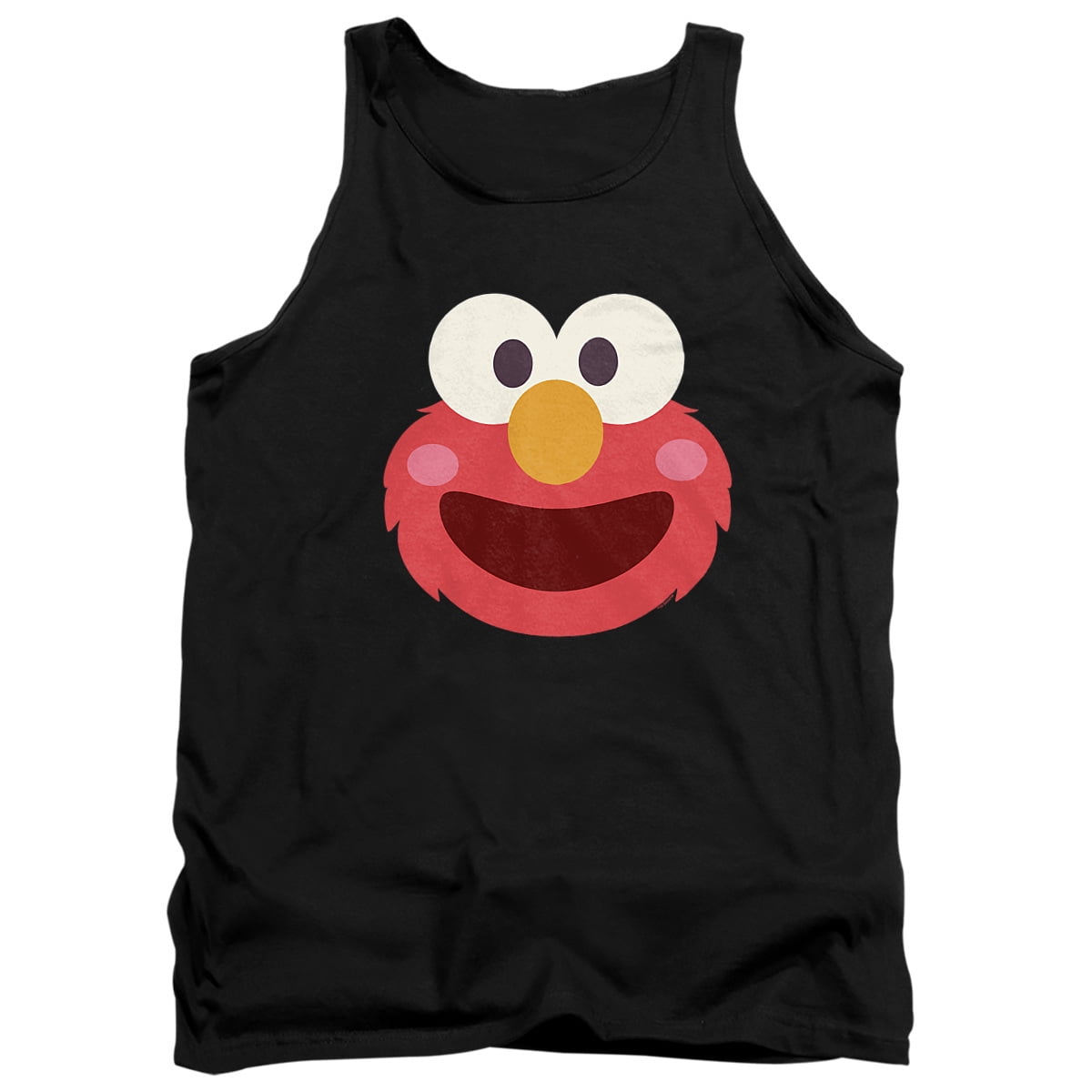 Sesame Street Elmo Kawaii Face Unisex Adult Tank Top, Black, X-Large ...