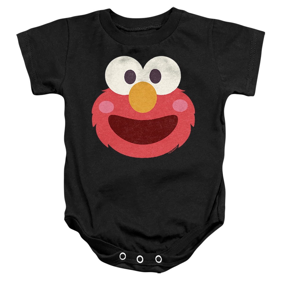 Sesame Street Elmo Kawaii Face Unisex Infant Snap Suit for Baby, Black ...